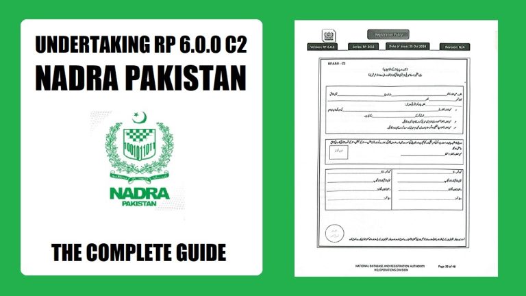 Undertaking Rp 6.0.0 C2 NADRA Pakistan: A Complete Guide