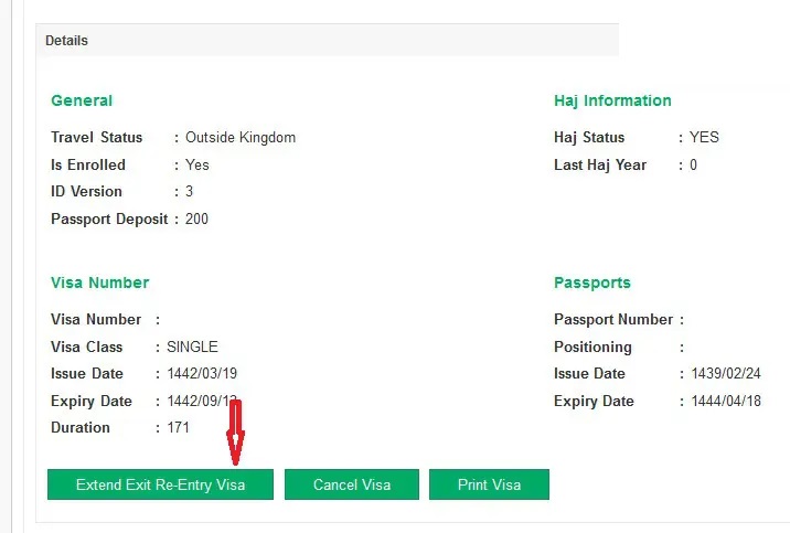 Exit Re-Entry Visa Extension for Dependents in Saudi Arabia
