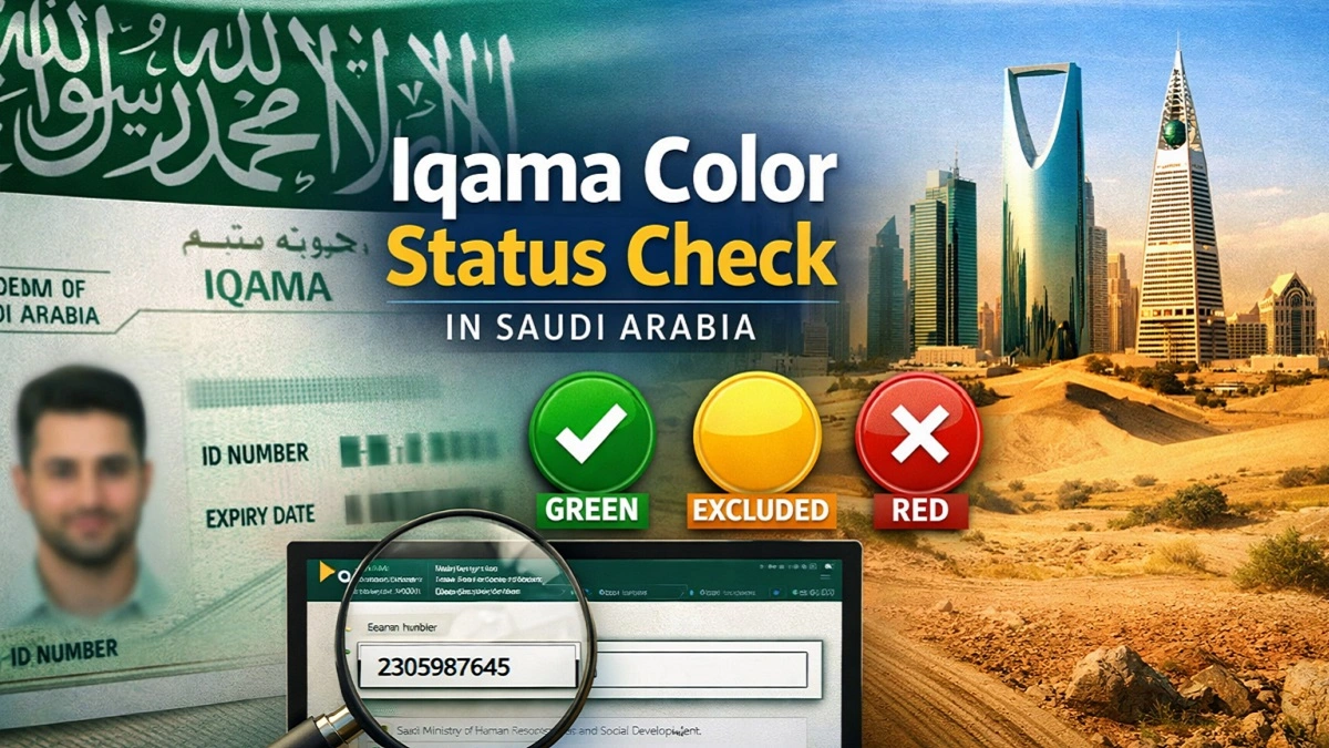How to Check Iqama Color Status in KSA? Red/Green/Yellow