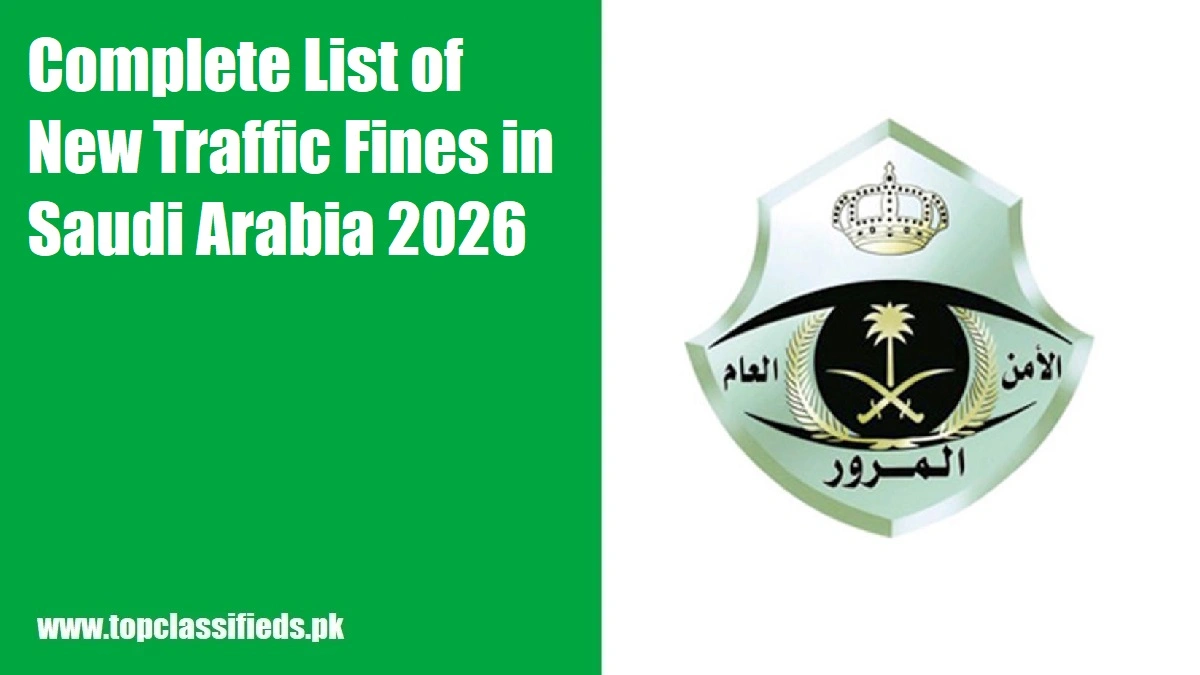 List of New Traffic Fines in Saudi Arabia in 2026